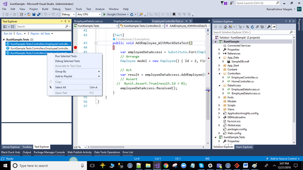 An Easy Way To Create A Sample Unit Test Project With Xunit 